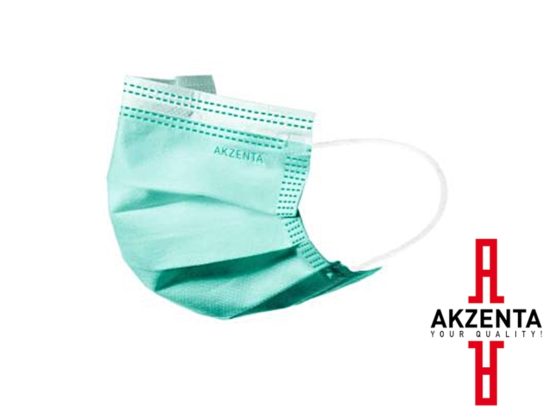 Arcmaszk - Szájkendő - Akzenta - Top Mask Plus - ZÖLD - 3 rétegű ...
